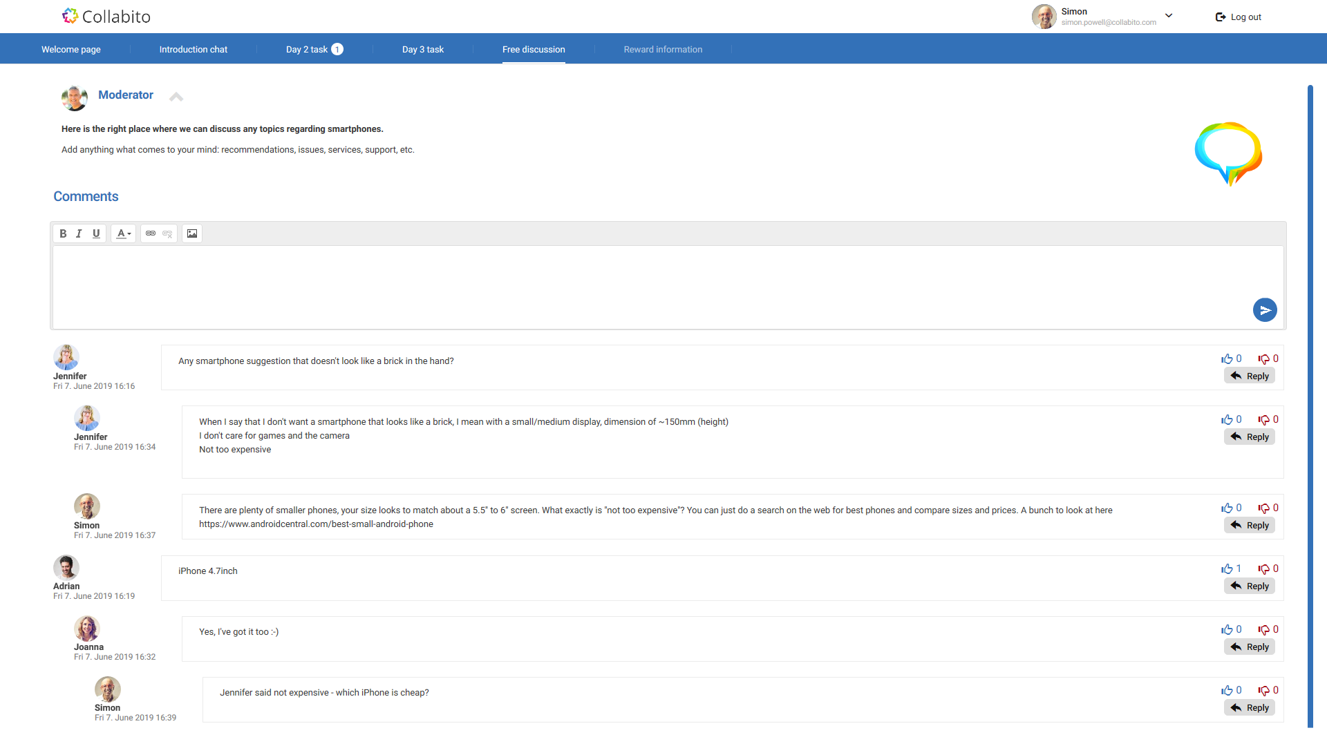 Focus group boards, bulletin boards - Quallie